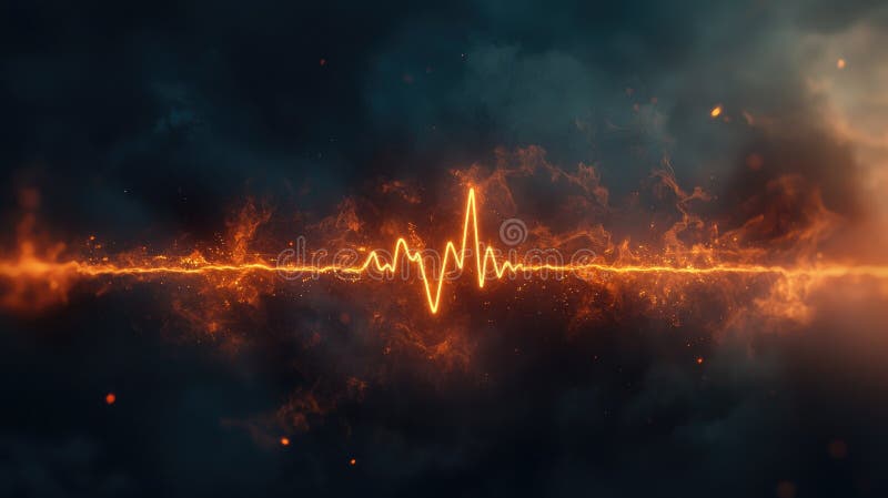 Dynamic Pulse Wave Encompassing Energy and Motion, Ideal for Tech ...