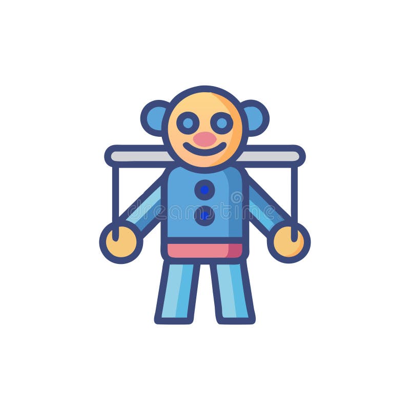 Dynamic Puppet Icon for Theater Stock Illustration - Illustration of ...