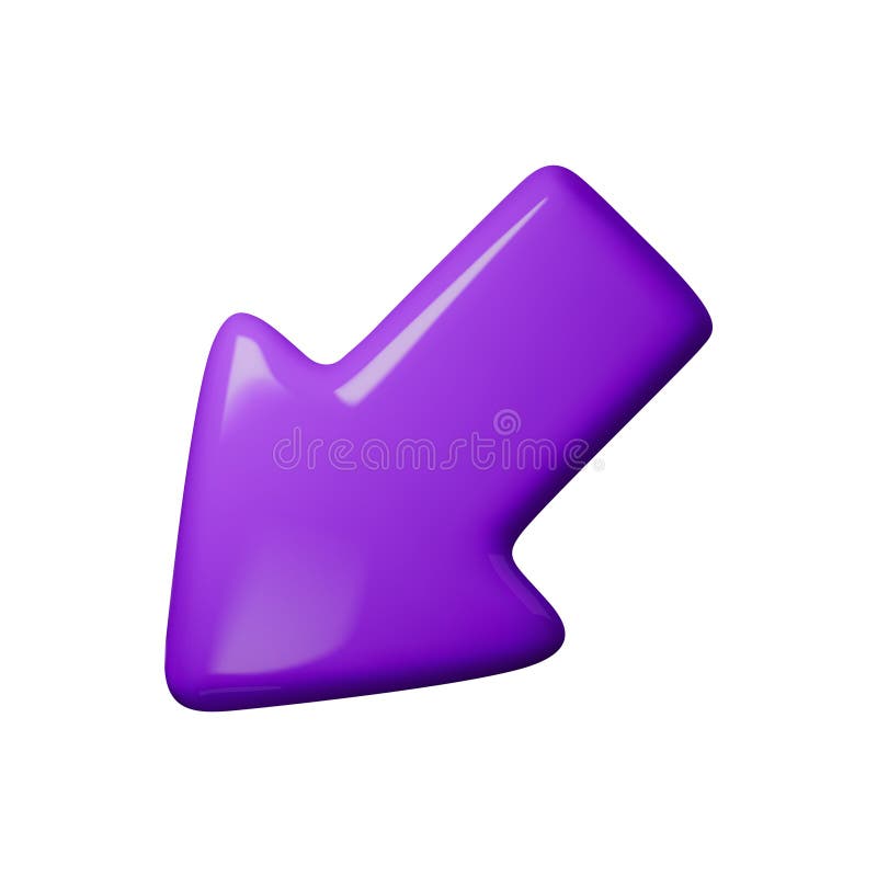Dynamic Purple 3D Arrow Vector Illustration, Perfect for Modern Web ...