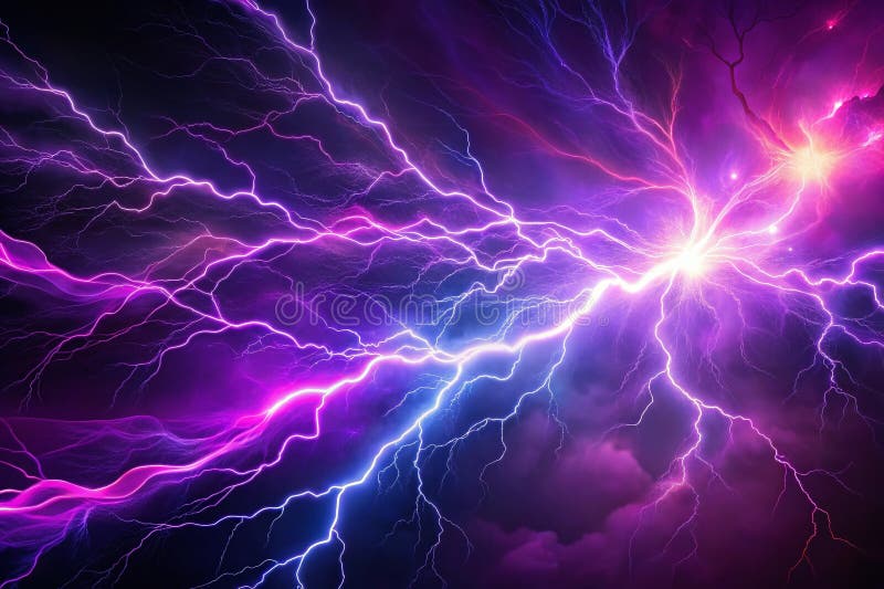 Dynamic Purple Lightning Shard Abstract Background a Striking Visual ...