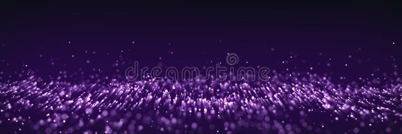 Dynamic Purple Particle Wave. Futuristic Point Wave. Flow Digital ...