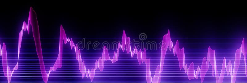 Dynamic Purple Sound Wave on a Dark Background Showcasing Audio ...