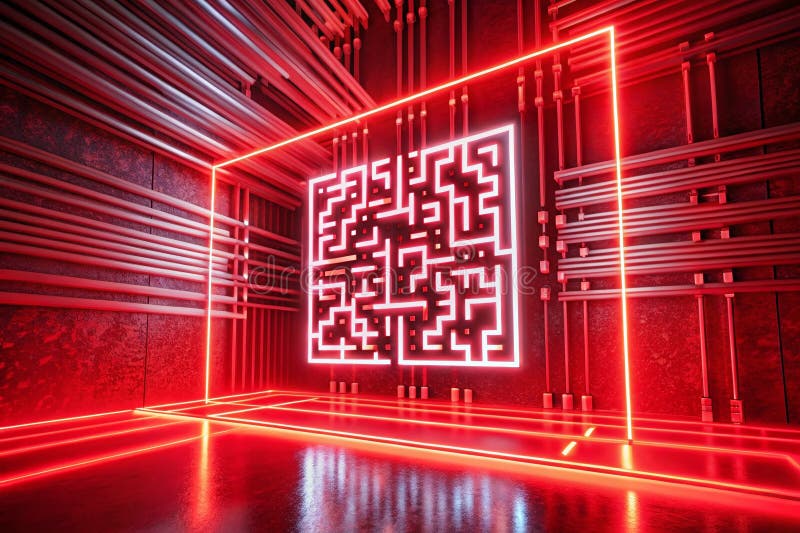 Dynamic QR Code with Neon Accents a Fashion Photography Concept ...