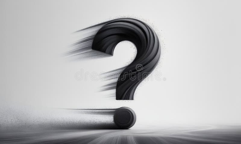 Dynamic Question Mark Symbol Constructed with Granular Material in ...