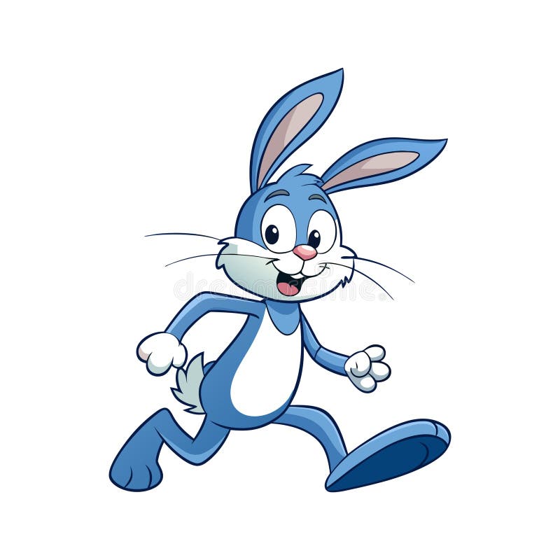 Dynamic Rabbit Running with Alertness Stock Vector - Illustration of ...