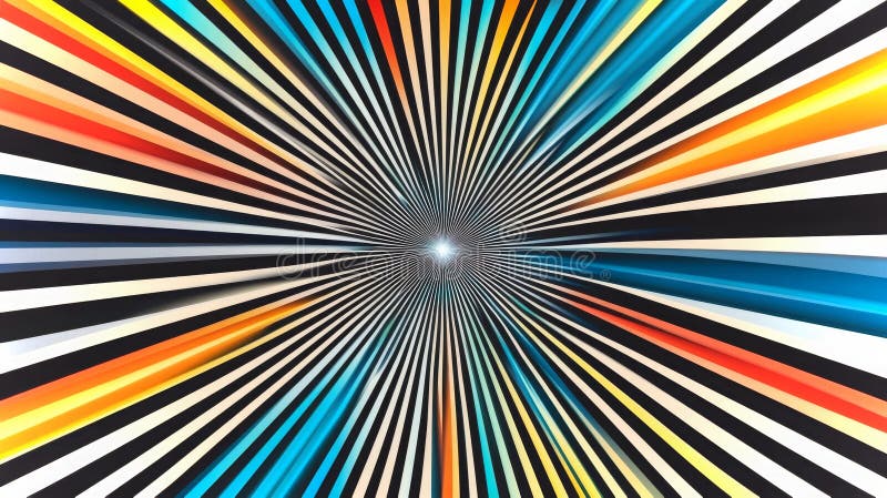 Dynamic Radial Abstract Design with Vibrant Colors and Lines in 4K ...