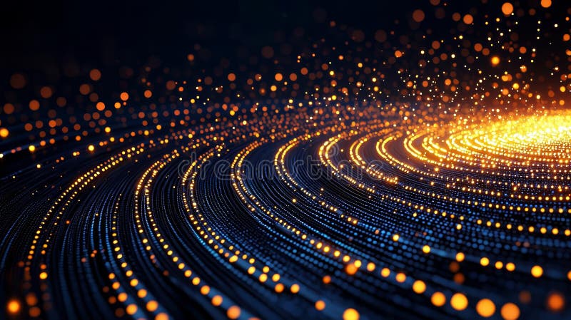 Dynamic Radial Motion, Abstract Glowing Circles, Modern Scifi Aesthetic ...