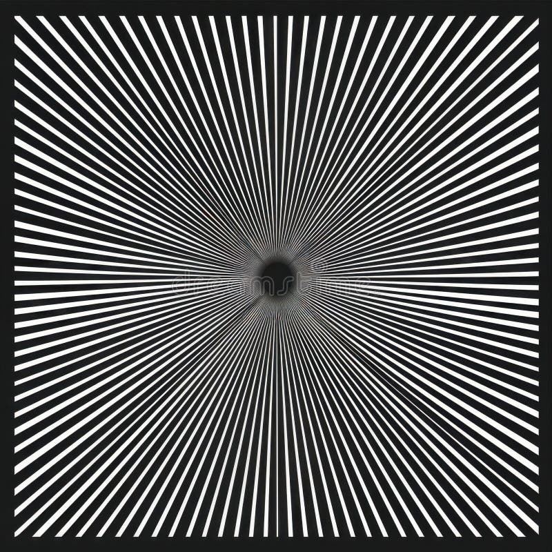 Dynamic Radial Pattern with High Contrast Lines Stock Illustration ...