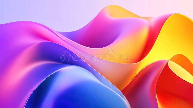Dynamic Rainbow-colored Curves Create a Visually Striking Abstract ...