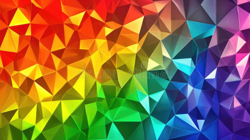 Dynamic Rainbow Gradient Geometric Shapes Web Profile Banner. Stock ...