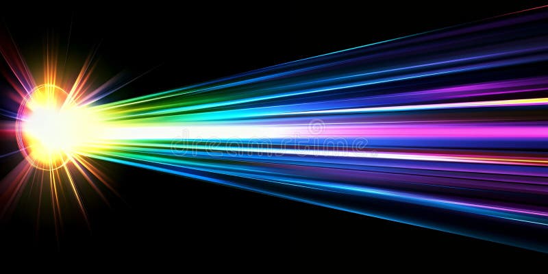 Dynamic Rainbow Light Streaks Speed Energy Abstract Background Stock ...