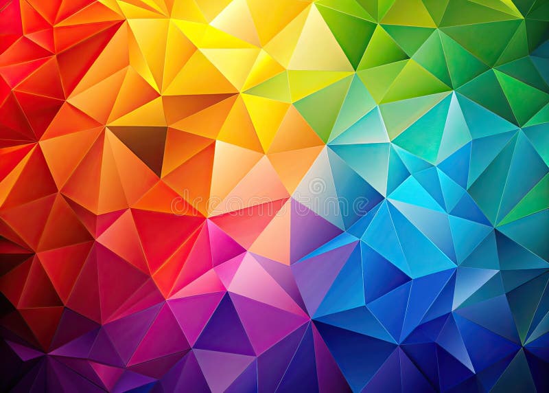 Dynamic Rainbow Polygon Background a Vibrant Geometric Design for ...