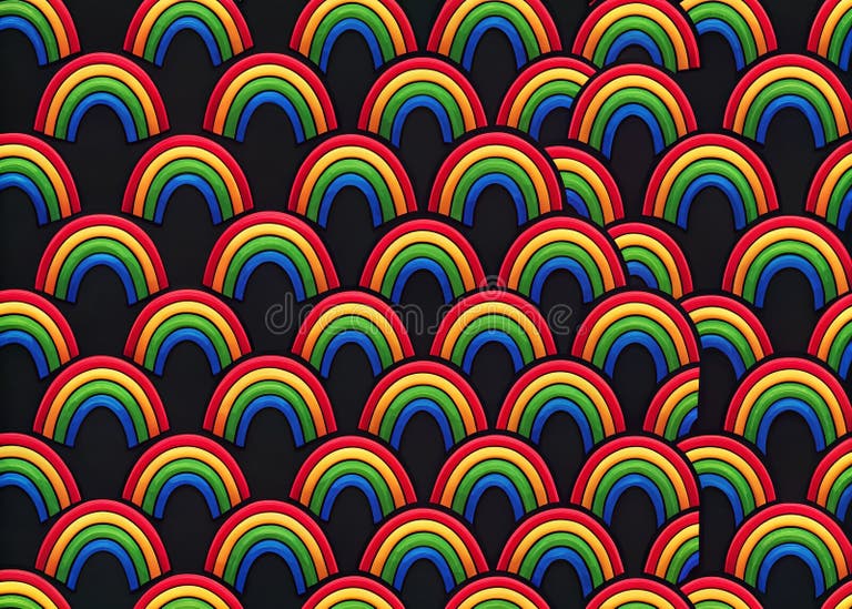 Dynamic Rainbow Silhouette Arc Pattern a Vibrant and Versatile ...