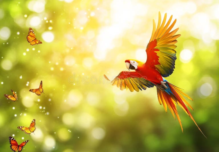 A Dynamic Rainforest Habitat Teeming with Various Animal Forms Set ...