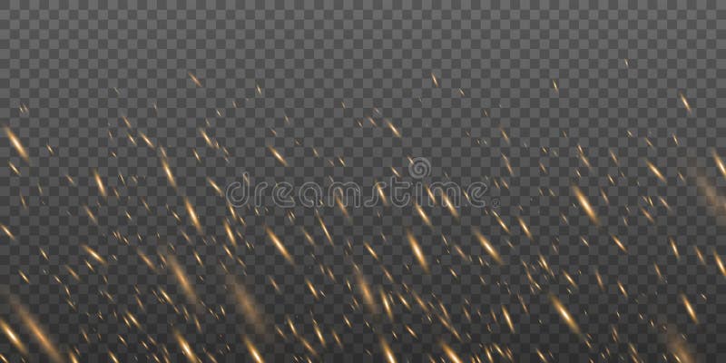 Dynamic Random Fire Particles Isolated on Dark Transparent Background ...