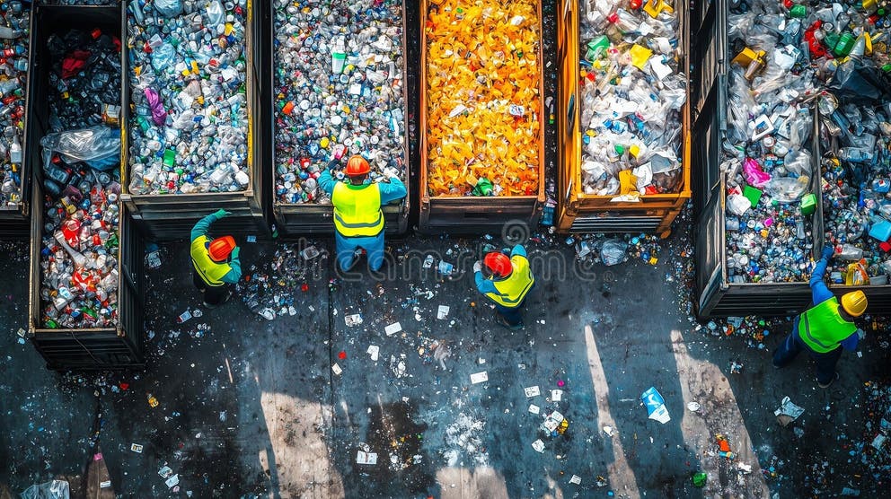 Dynamic Recycling Center: Efficiency in Waste Management Stock ...