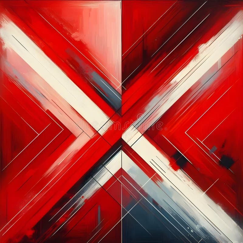 Dynamic Red Abstract Composition Stock Illustration - Illustration of ...