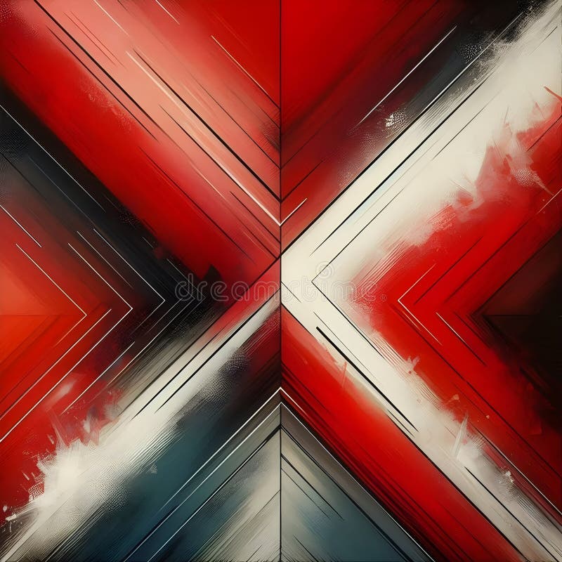 Dynamic Red Abstract Composition Stock Illustration - Illustration of ...