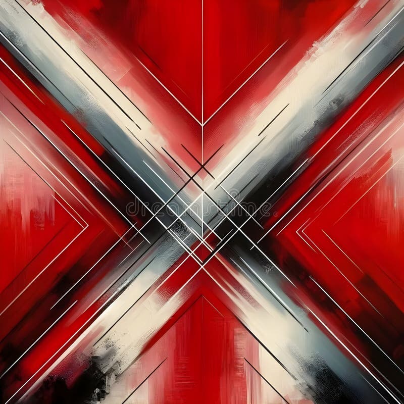 Dynamic Red Abstract Composition Stock Illustration - Illustration of ...