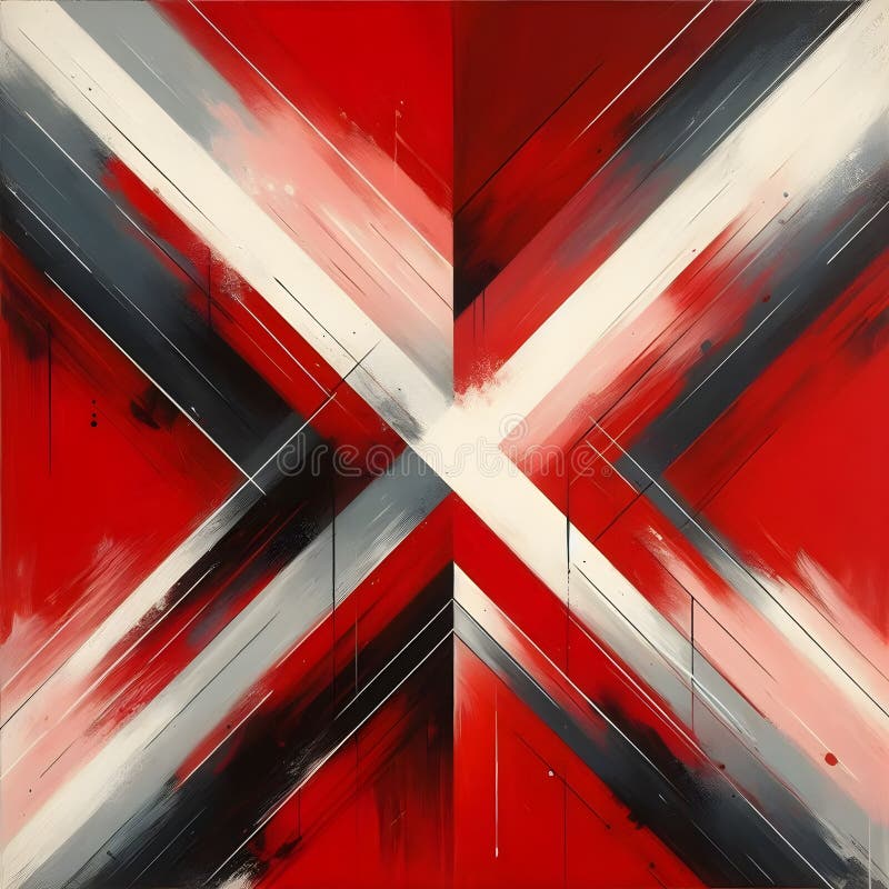 Dynamic Red Abstract Composition Stock Illustration - Illustration of ...