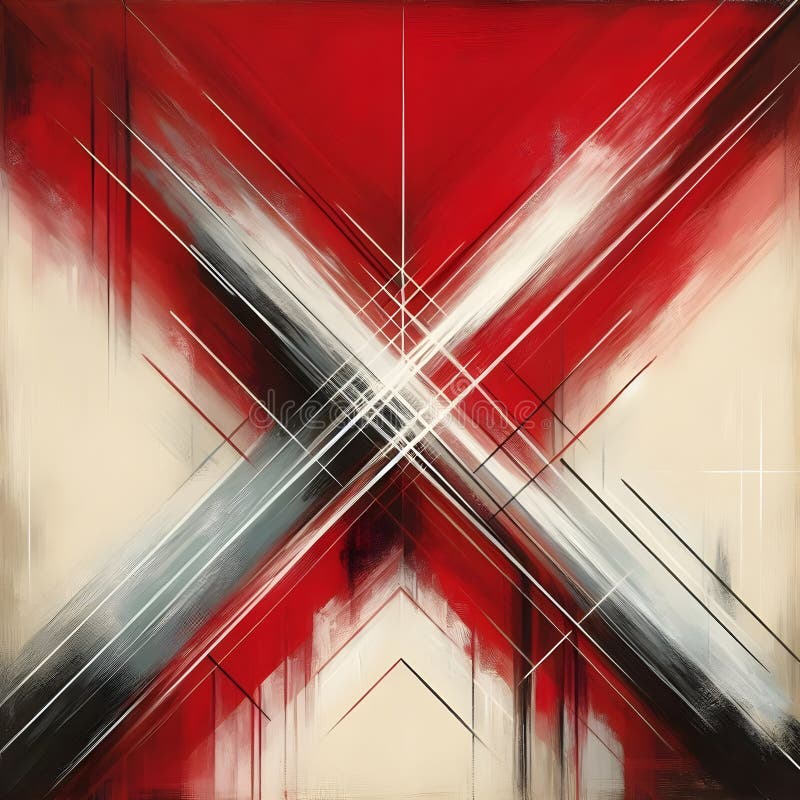 Dynamic Red Abstract Composition Stock Illustration - Illustration of ...