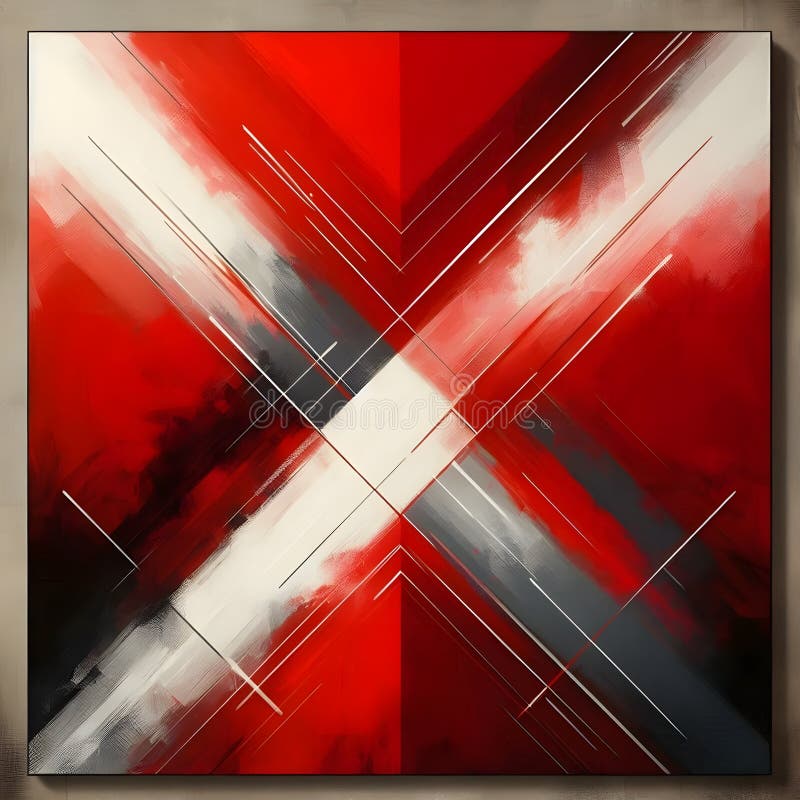 Dynamic Red Abstract Composition Stock Illustration - Illustration of ...