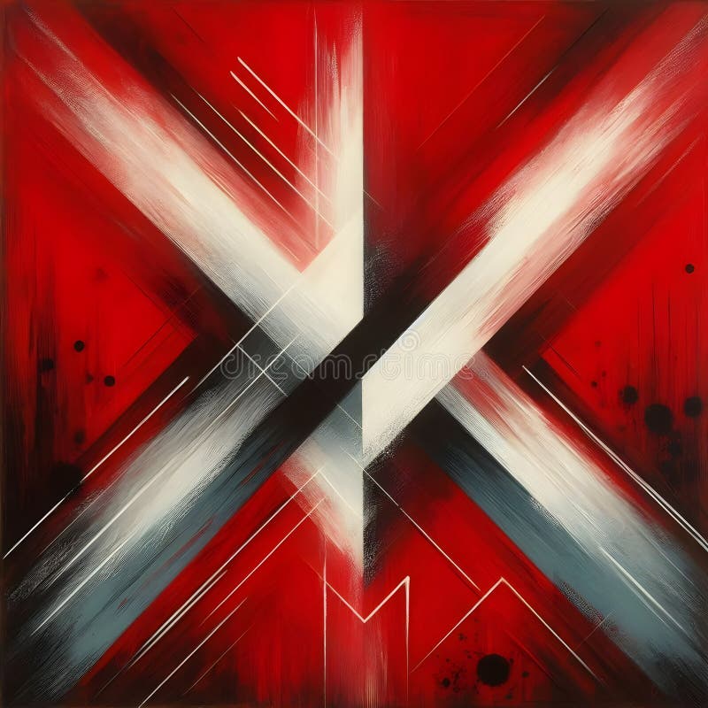 Dynamic Red Abstract Composition Stock Illustration - Illustration of ...