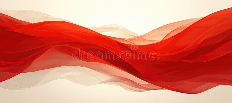 Dynamic Red Abstract Fabric Waves Design Stock Illustration ...