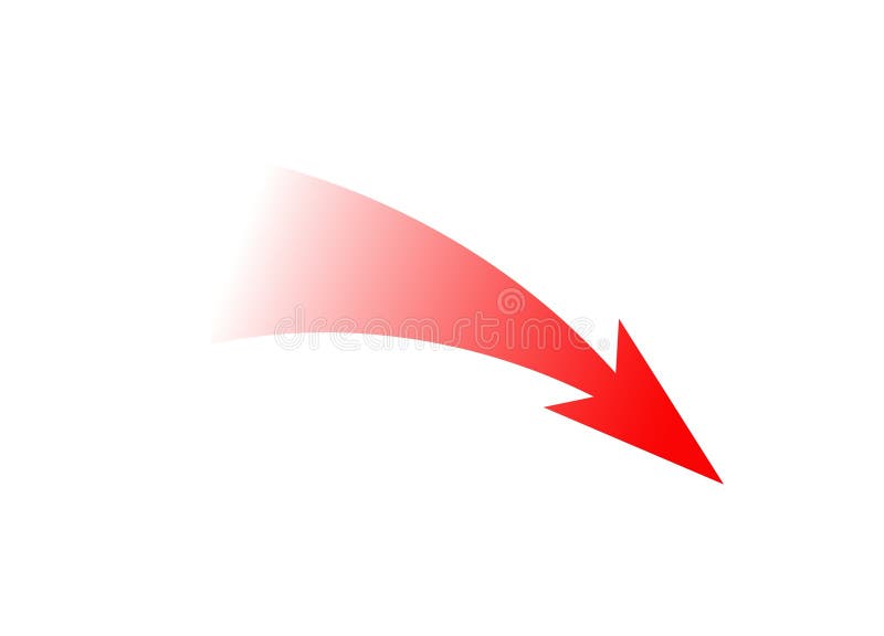 Dynamic Red Arrow with Bold Curve for Strategic Motion and Attack ...