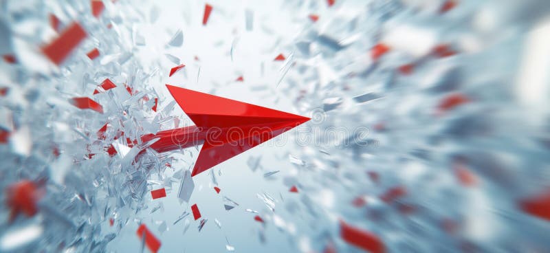 Striking Red Arrow Design Concept Symbolizing Forward Direction ...