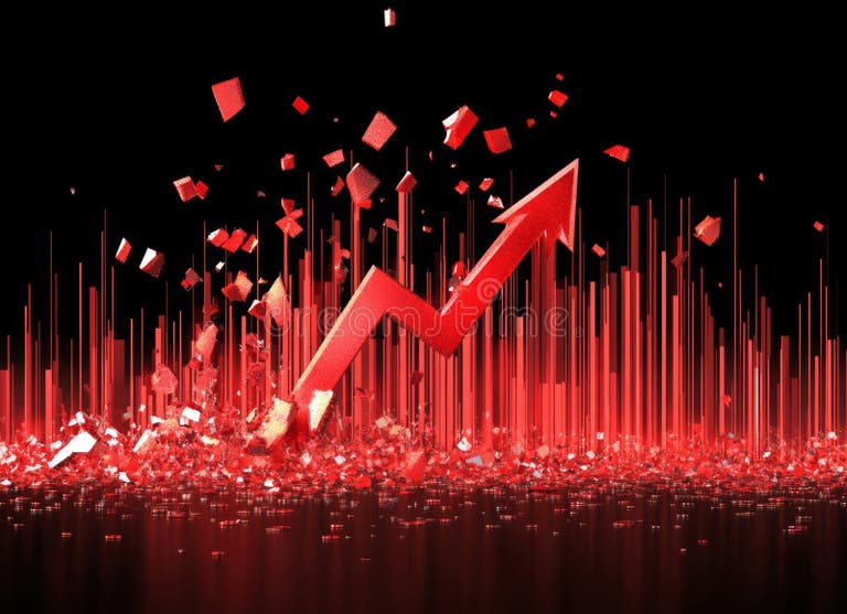 A Dynamic Red Arrow Rises through a Crumbling Edifice, Symbolizing ...