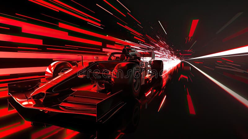 Dynamic Red Arrow Symbolizing Speed and Precision in Formula 1 Racing ...