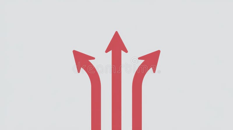 Dynamic Red Arrows Pointing Upward, Symbolizing Growth and Direction ...