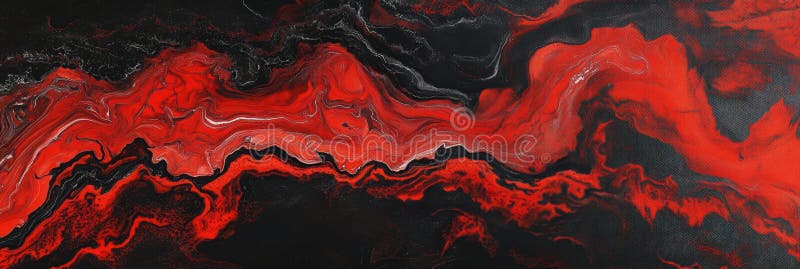 Dynamic Red and Black Abstract Fluid Art Texture Waves Swirls Paint ...