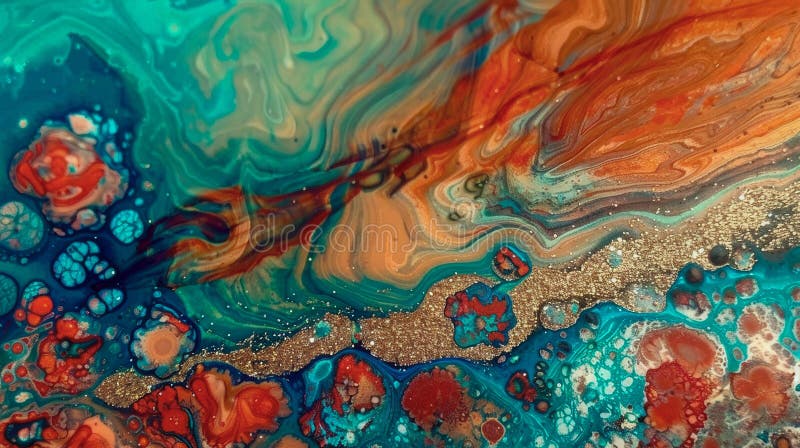 Dynamic Red and Black Abstract Marble Ink Design Stock Photo - Image of ...