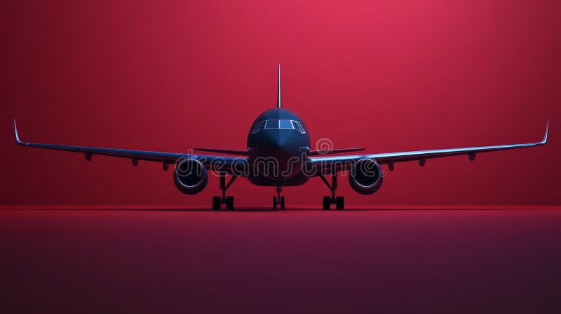Dynamic Red and Black Airplane, a Striking Image of Aviation Flight ...