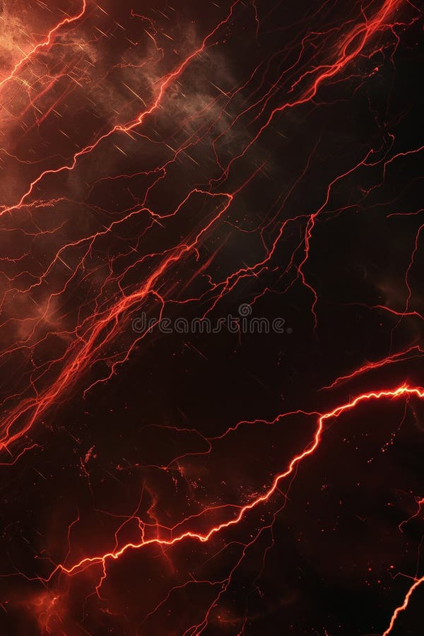 Dynamic Red and Black Background with Lightning and Clouds Stock ...