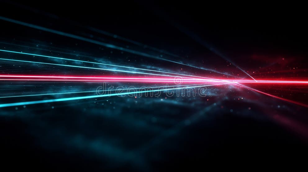 Dynamic Red and Blue Laser Light Lines Stock Photo - Image of space ...