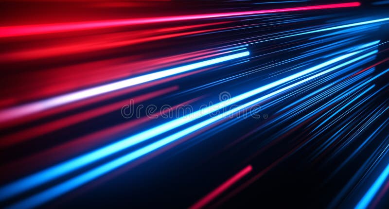 Dynamic Red and Blue Light Streaks in Motion Stock Photo - Image of ...