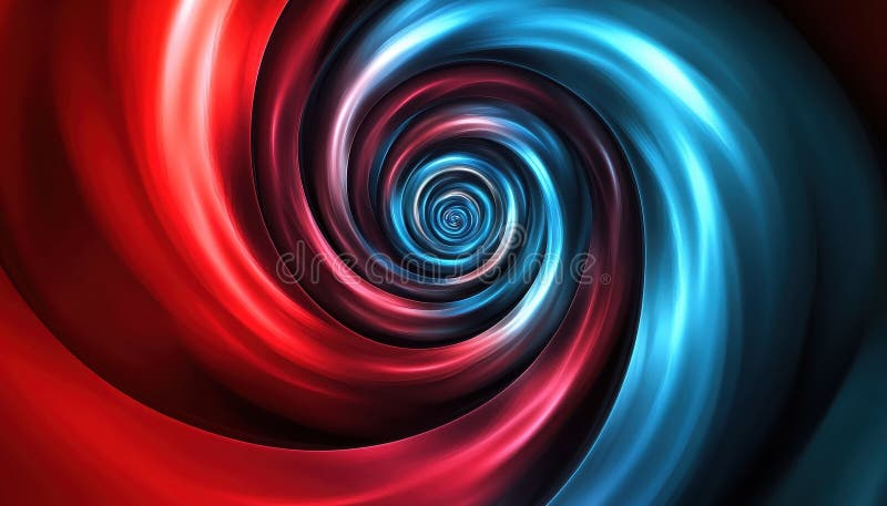 Dynamic Red and Blue Spiral Design Featuring Circular Rotation and ...
