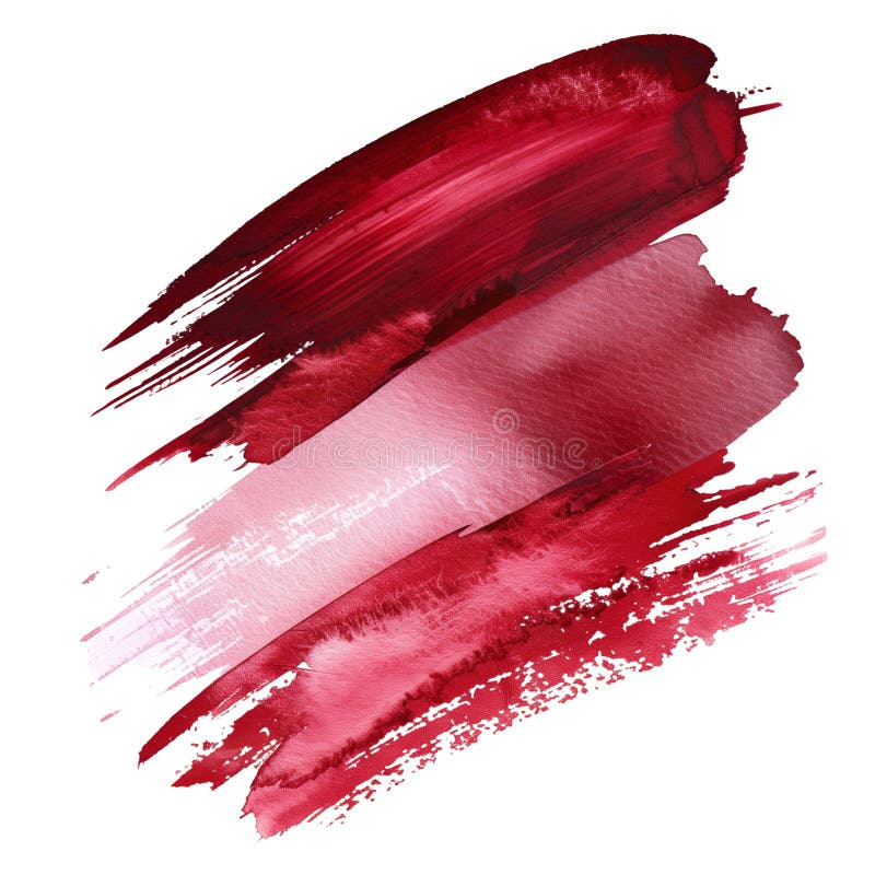 Dynamic Red Brushstroke on White Background, Featuring Intense and ...