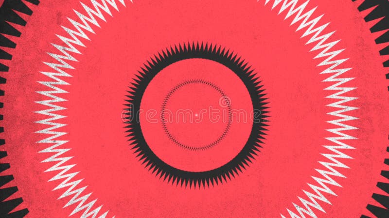 Dynamic Red Circle Surrounded by Radial Black and White Triangles Stock ...