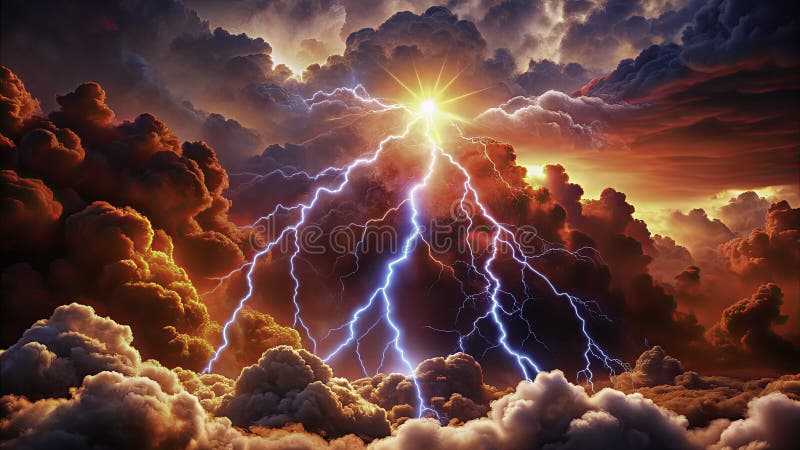 A Dynamic Red Comic Book Lightning Cloud Background SuperheroInspired ...