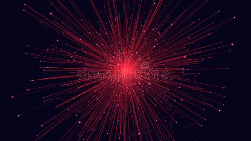Dynamic Red Explosion Vibrant Lines Radiate in Circular Pattern Stock ...