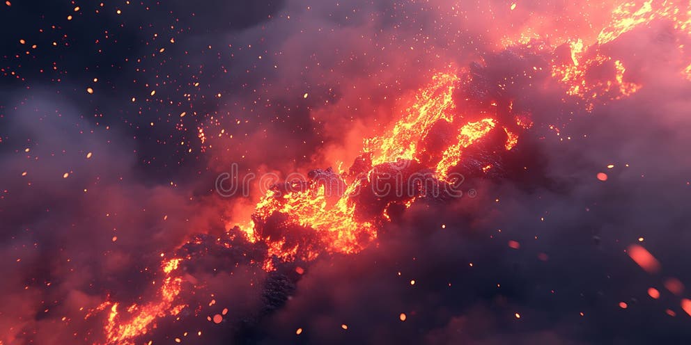 Dynamic Red Fire Explosion Frozen in Time for ActionPacked Visuals ...