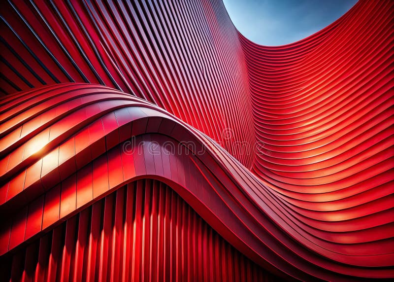 Dynamic Red Geometric Wave Background a Modern Gradient Design Perfect ...
