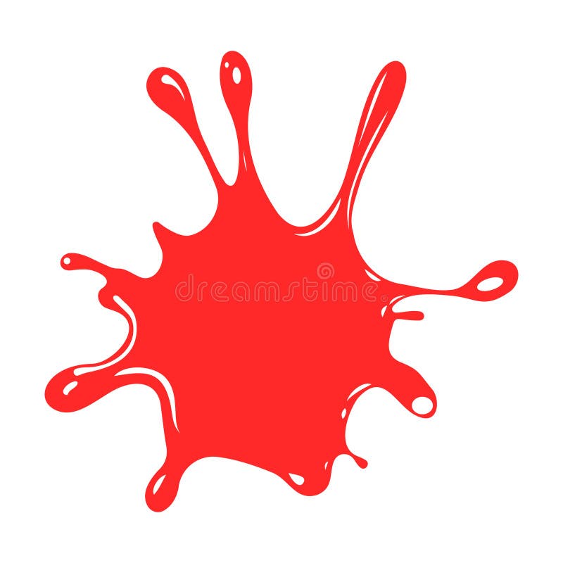 Dynamic Red Ink Splash on White. Stock Vector - Illustration of ...