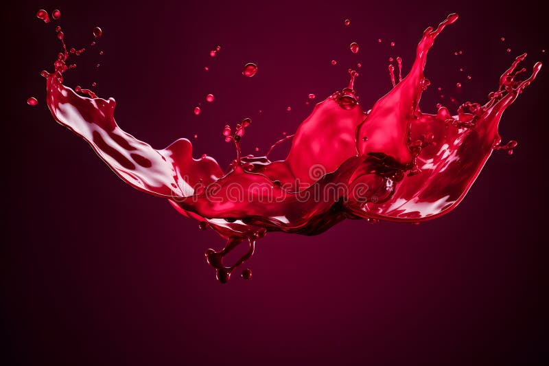 Dynamic Red Liquid Splash stock illustration. Illustration of movement ...