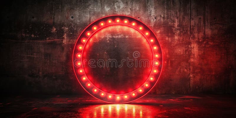 Dynamic Red Loading Animation Futuristic Glowing Circles on a Retro ...