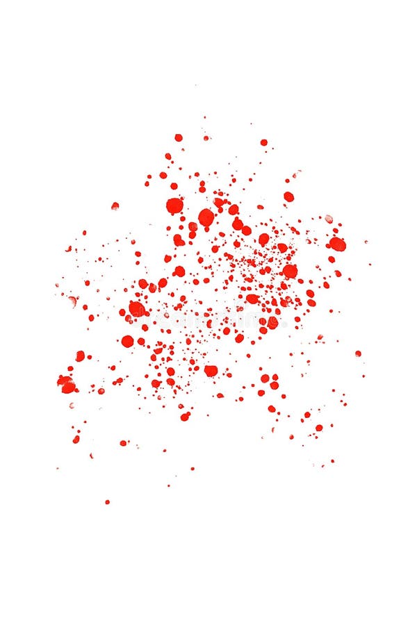 Dynamic Red Paint Splatter Isolated on White Background Stock ...